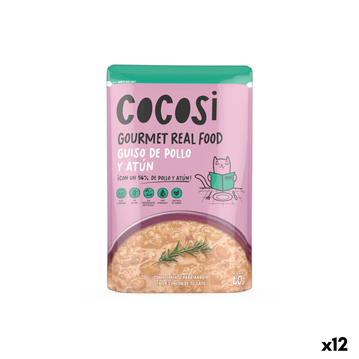 Katzenfutter Cocosi Gourmet Real Food 40 g Thunfisch 12 Stück ...
